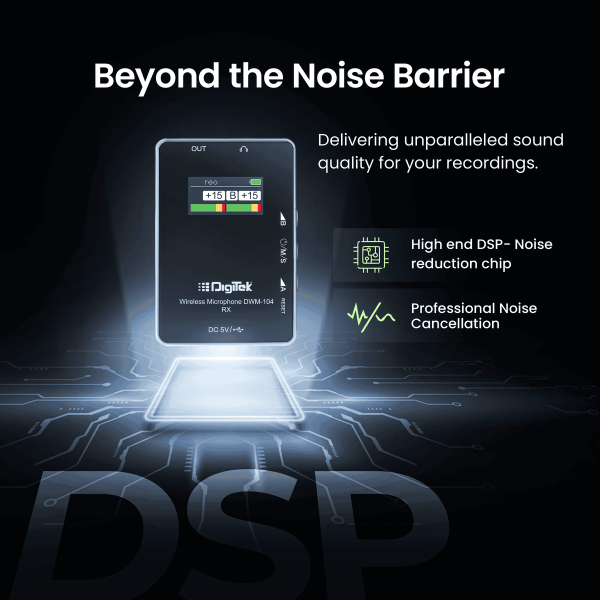 Buy Digitek (DWM 104) Wireless Microphone System, 2 Transmitters 1 ...