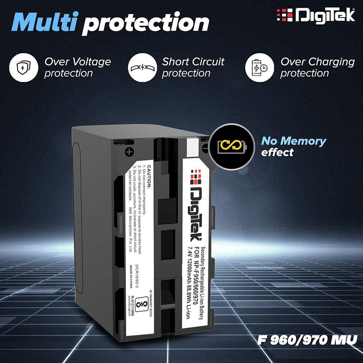 Buy Digitek Rechargeable Battery for Sony DSLR Camera F960/970MU