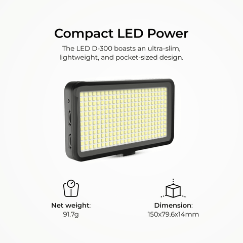 Buy Digitek (LED-D300) Ultra Slim Portable Professional LED Video Light ...