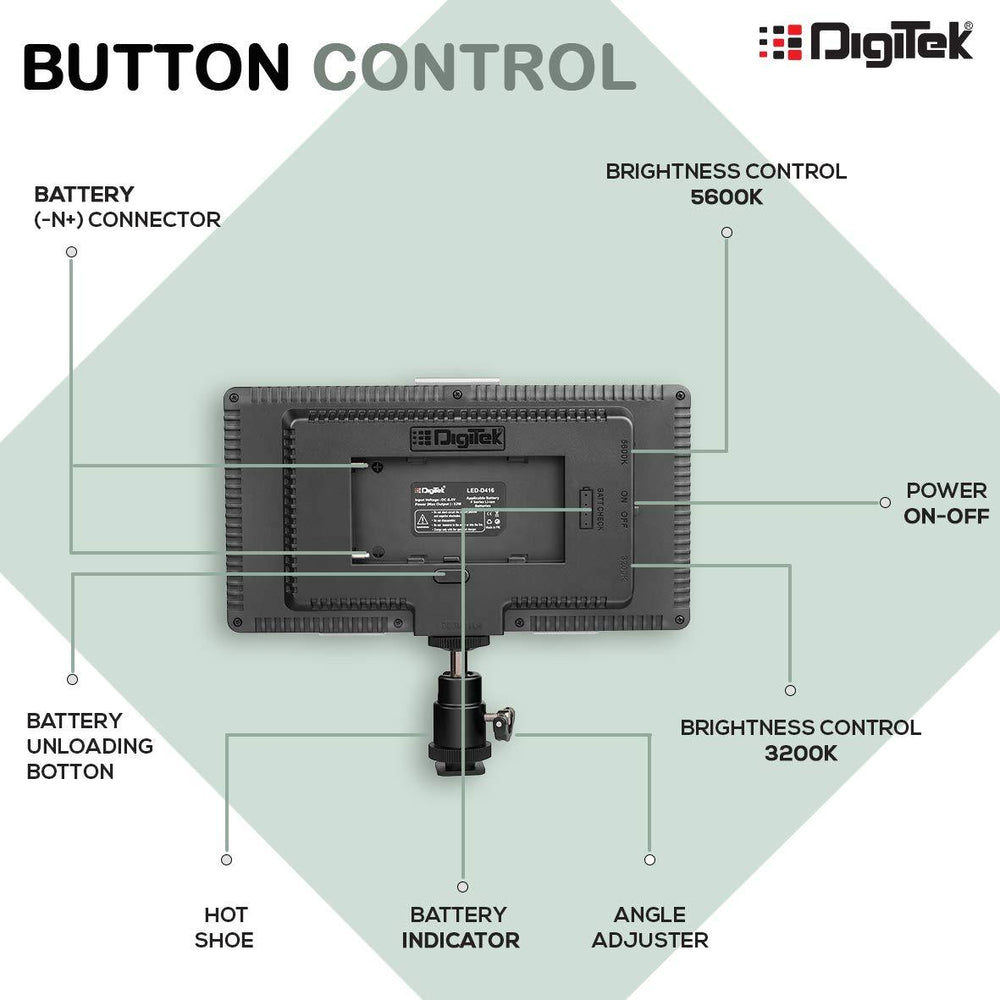 Buy Digitek LED Video Light D416 Combo with Tripod Compatibility Online