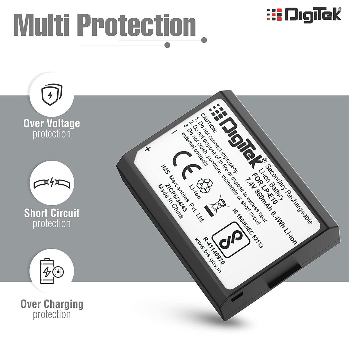 Buy Digitek Lithium Ion Rechargeable Battery for DSLR Camera LP-E10 Online