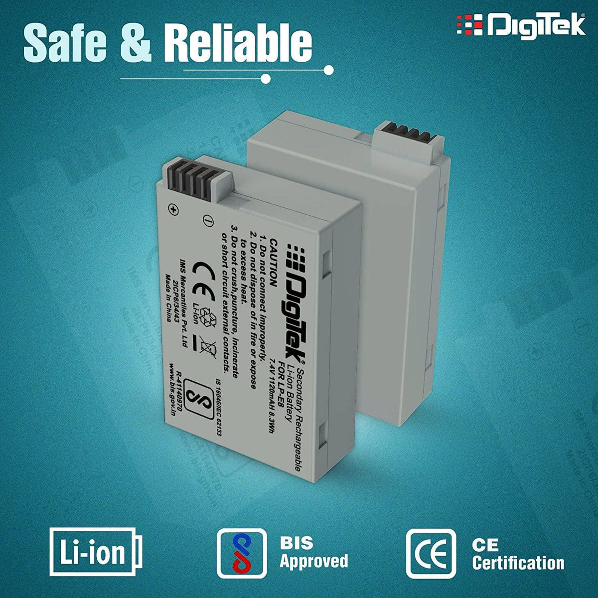 Buy Digitek Lithium-ion Rechargeable DSLR Battery LPE8 Online
