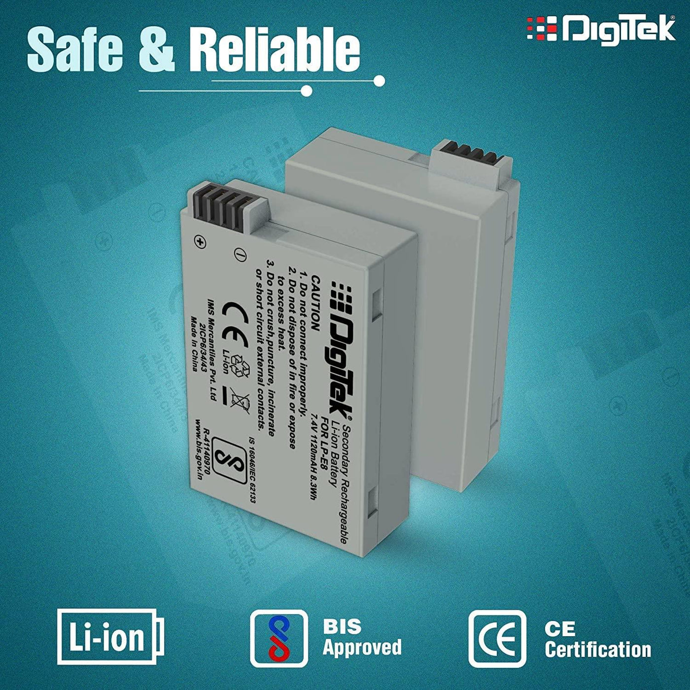 Buy Digitek Lithium-ion Rechargeable DSLR Battery LPE8 Online