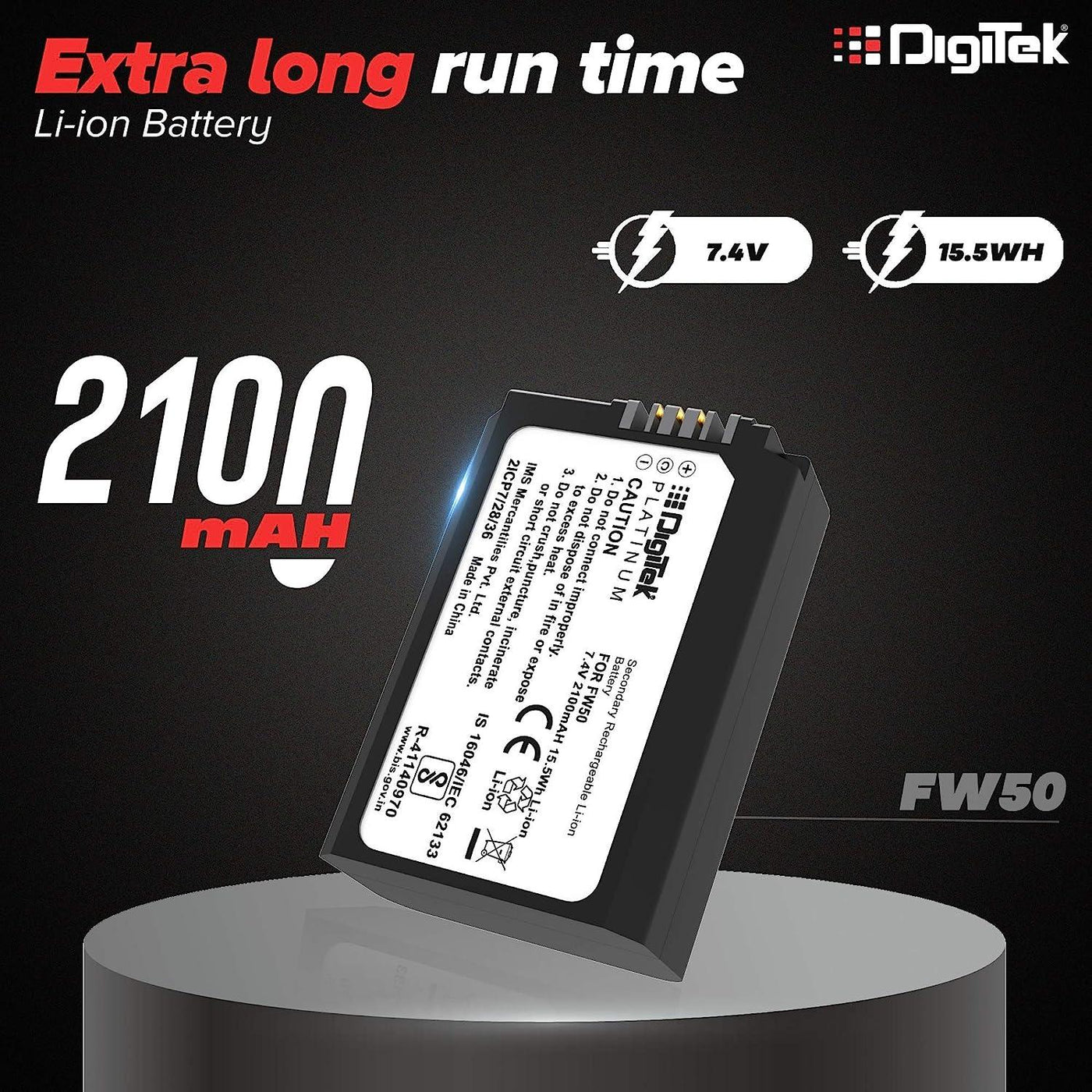 Digitek (Platinum FW-50) Platinum Lithium-ion Rechargeable Battery for