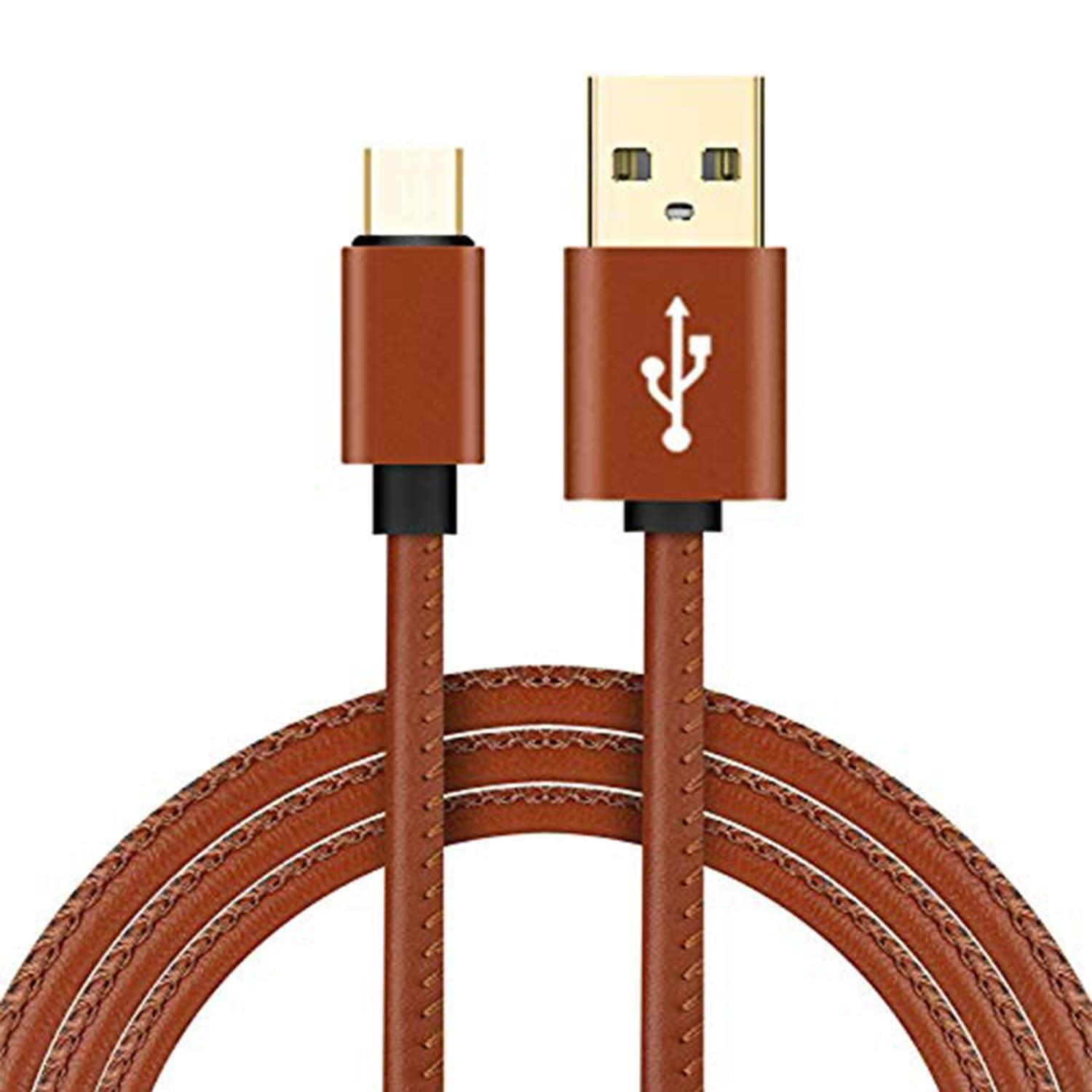 Buy Digitek DPC-1M-C-LB-BRW Type-C Leather USB Cable Online